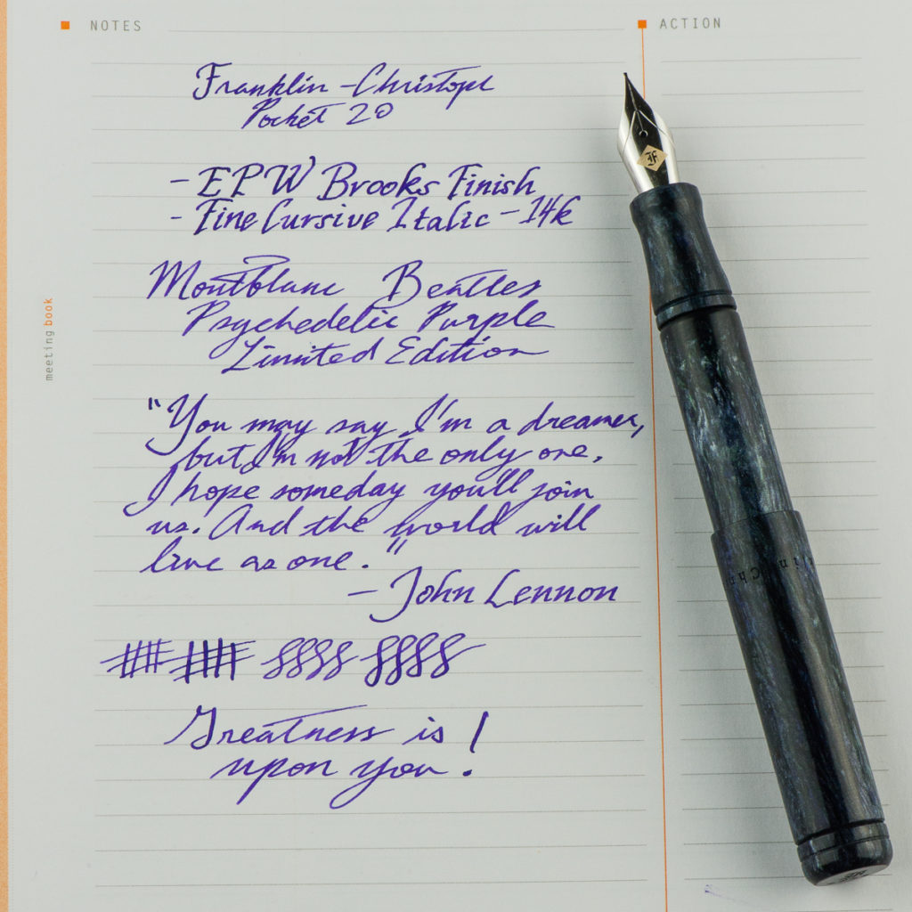 Review: Franklin-Christoph Pocket 20 (Brooks EPW, 14k Fine Cursive ...